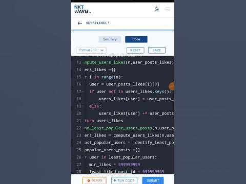 Least Liked Posts using python CCBP NXTWAVE #coding #python #nxtwaveccbp #programming # ...