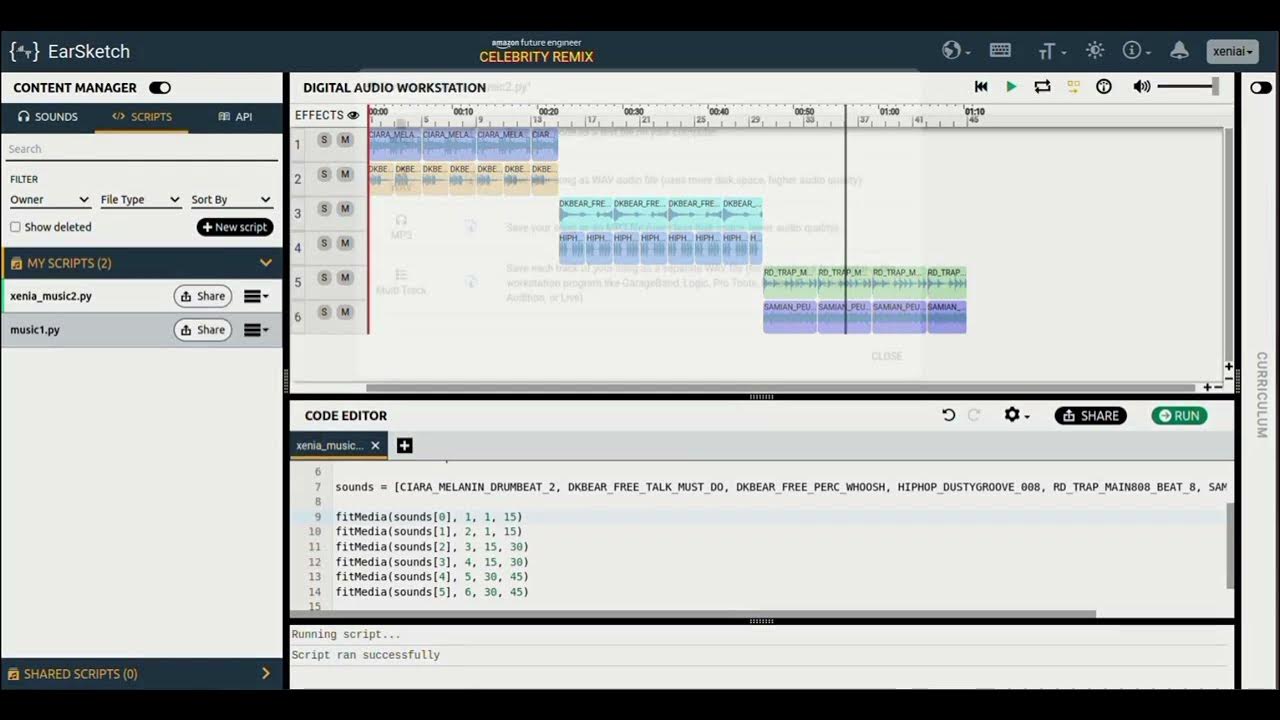 How I created my Music in minutes by using EarSketch and Python [2023 ...