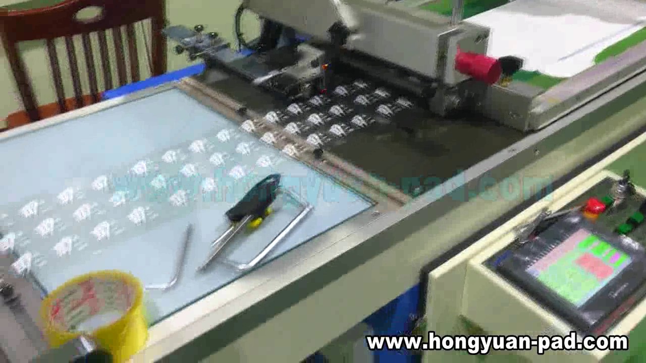 Roll to roll screen printing machine - YouTube