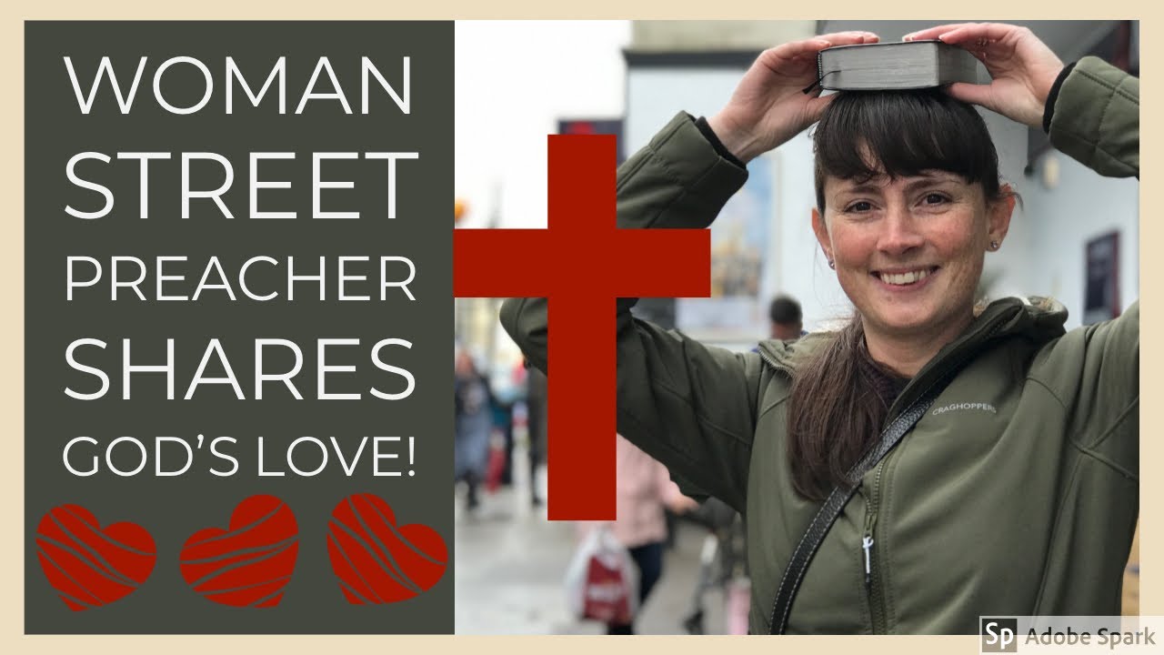 Woman street preacher shares Gods love - YouTube
