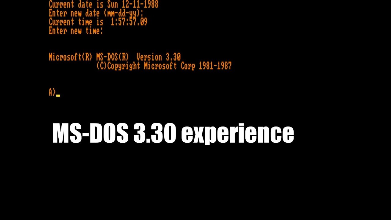 IBM PC Emulated on modern hardware and tour of MS-DOS basics - YouTube
