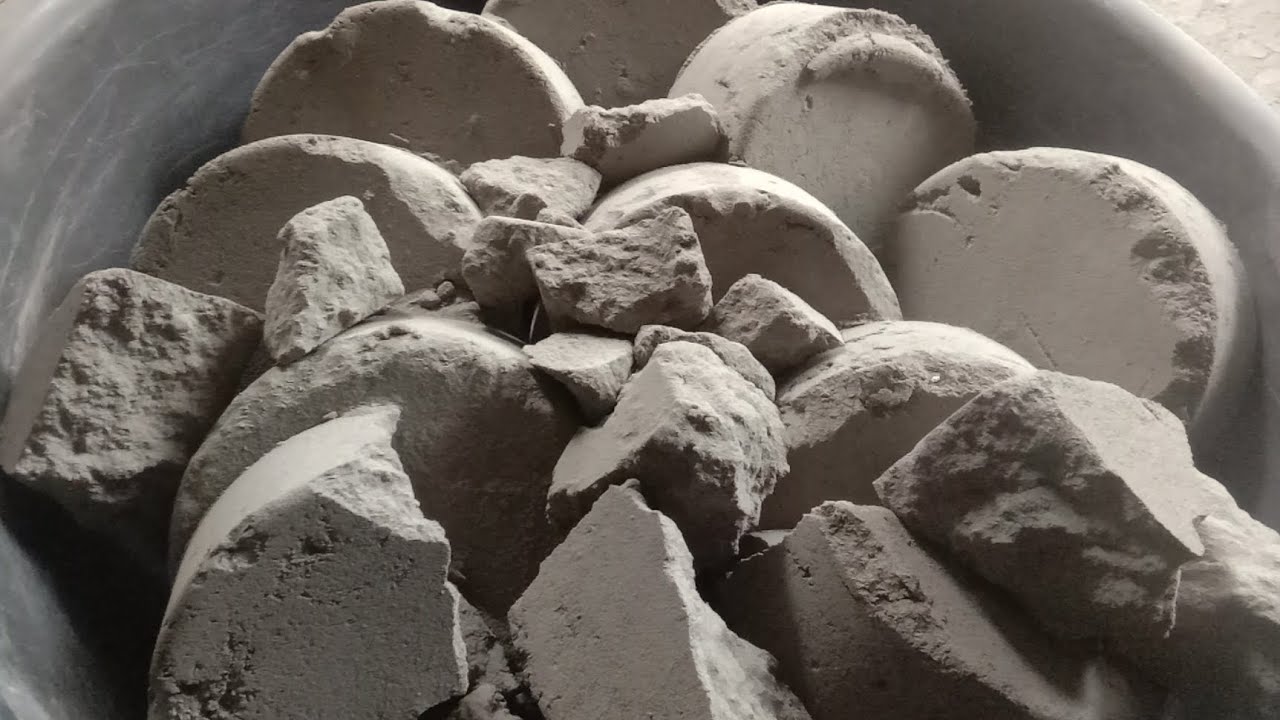 Non stop crumbling of Grey cement rounds and some brokens 🤤😍|Satisfying ...