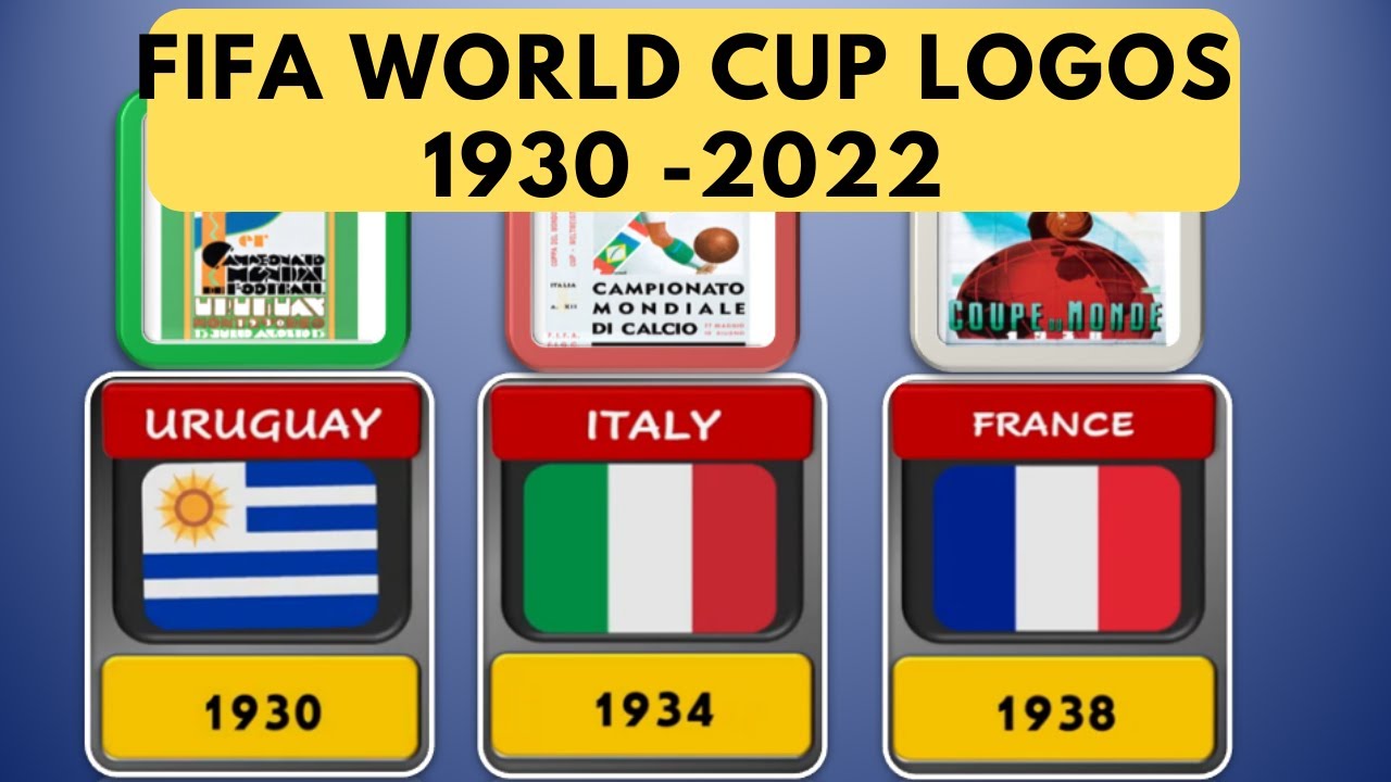 FIFA world cup Logos 1930 -2022 I whole infotube - YouTube