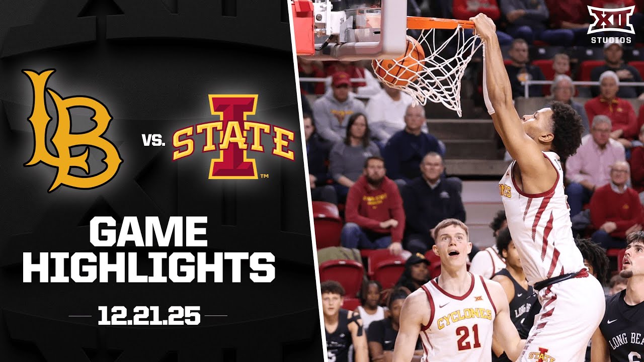Long Beach State vs. #4 Iowa State Game Highlights | 2025-26 Big 12 Men ...