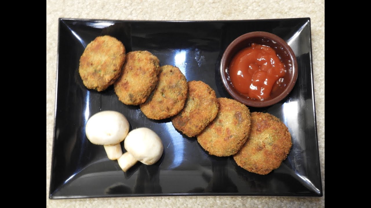 Mushroom Cutlet | மஷ்ரூம் கட்லெட் | Mushroom cutlet with English ...