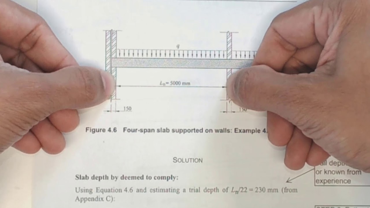 One-Way Slab Example 1 Part 2-Finding Depth - YouTube