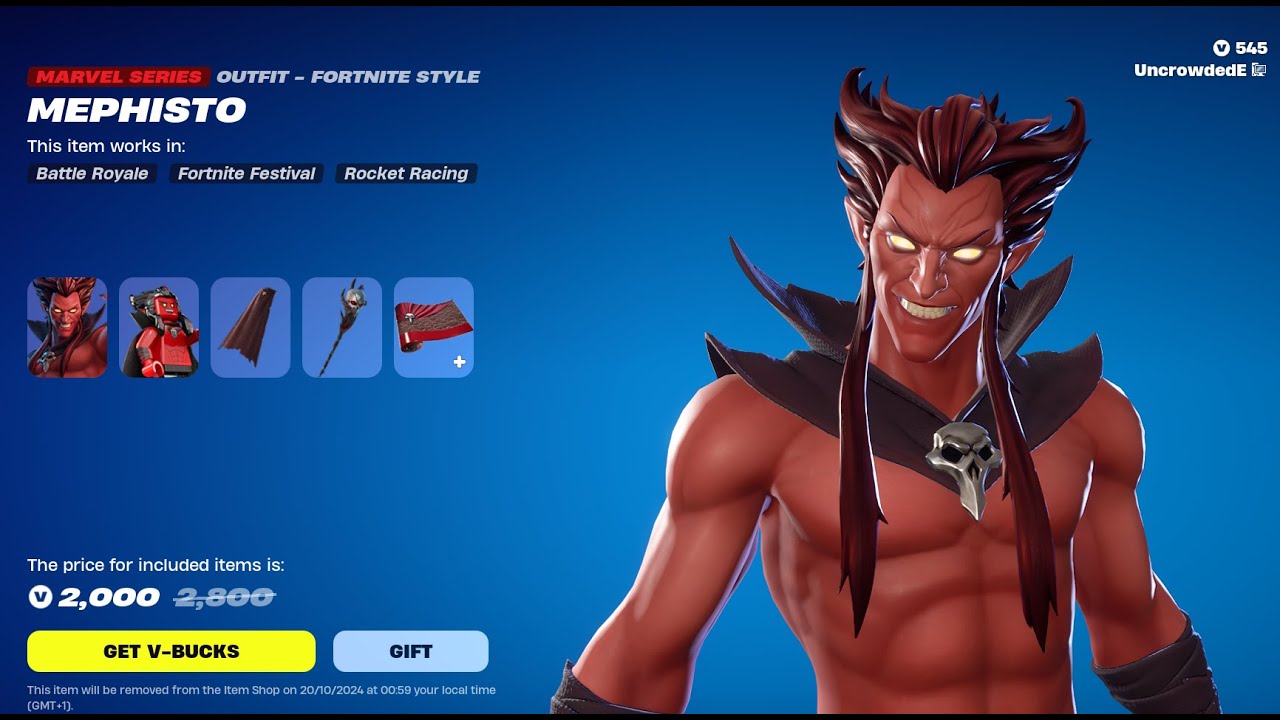 *NEW* MEPHISTO BUNDLE! Fortnite Item Shop [13th October 2024] - YouTube
