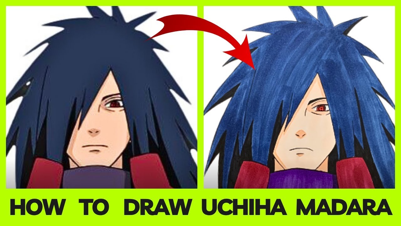 How To Draw Uchiha Madara From Naruto Shippuden Step By Step Tutorial ...
