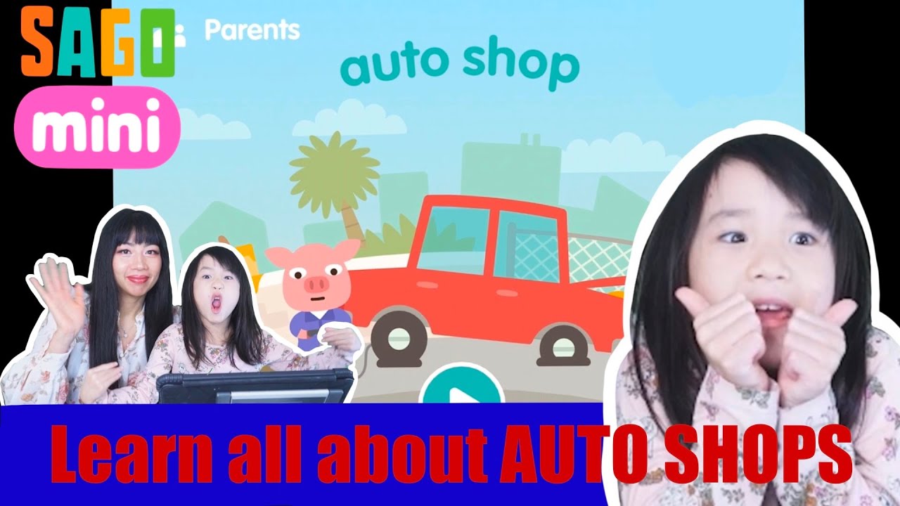 Sago Mini World Auto Shop! Fix your car with Ella and Mommy - YouTube