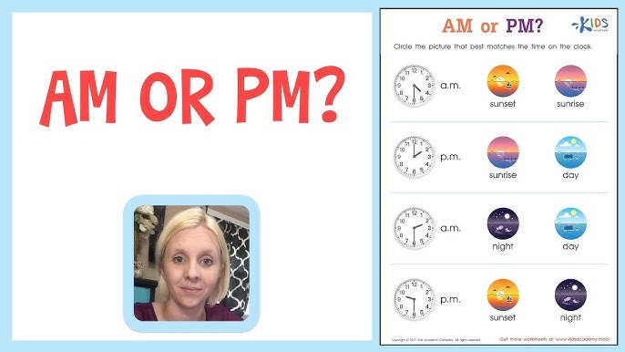 Time Worksheets Using Am And