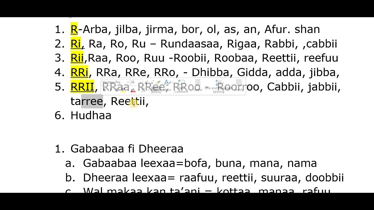Oromo language Rules Explained in Amharic - YouTube