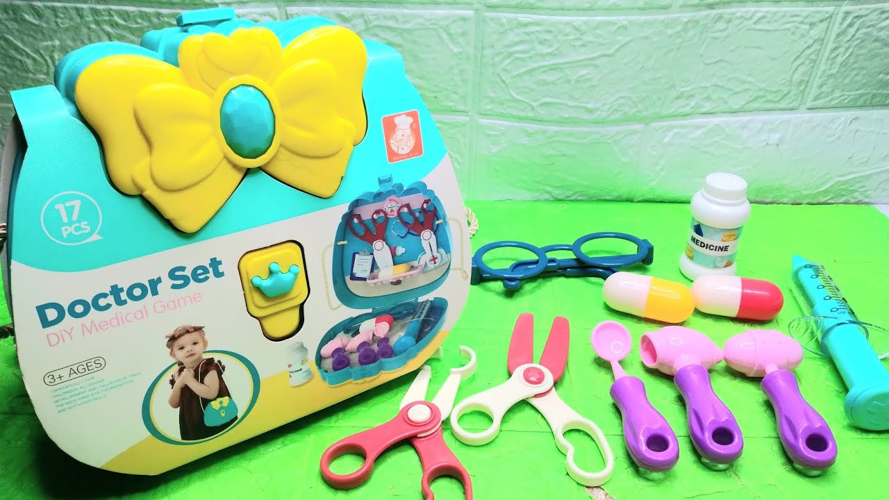 10 Minutes Satisfying with Unboxing Blue Doctor DIY Medical Game Set ...