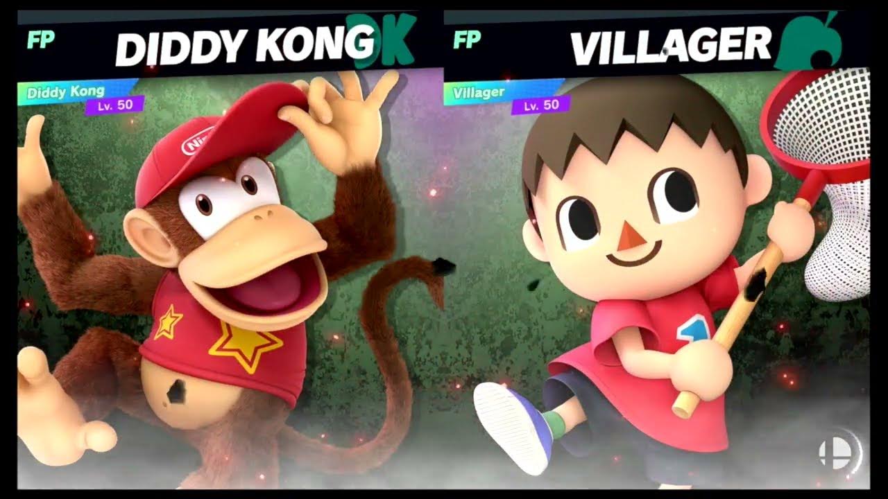 Super Smash Bros Ultimate Amiibo Fights – Diddy Kong vs the World #43 Diddy Kong vs Villager ...