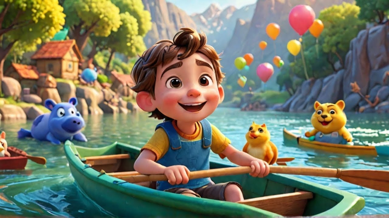 🚣‍♂️🎶 Row Row Row Your Boat | Fun Song & Poem for Kids 🎵🐠 | Dodo Dang ...