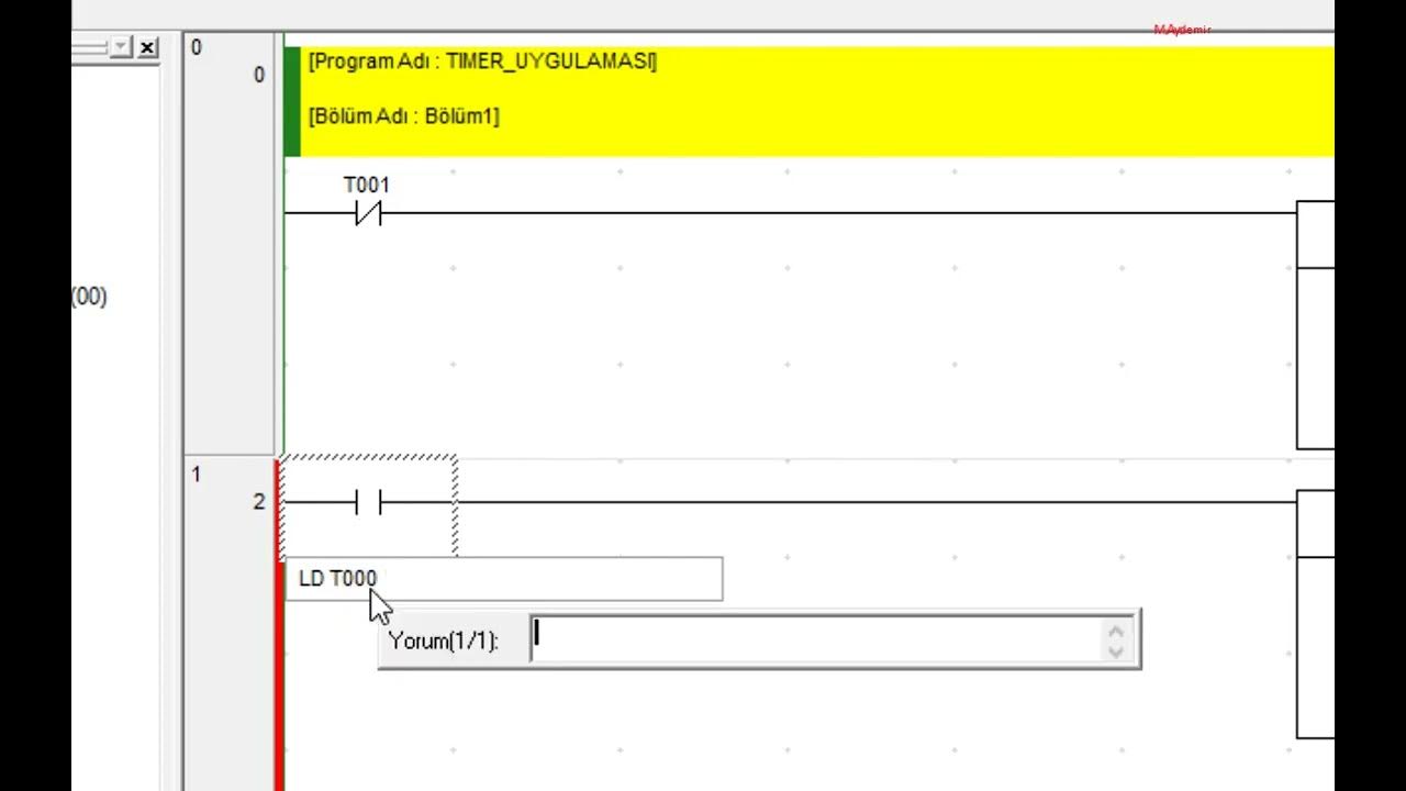OMRON PLC CX One TIMER uygulaması STL ( Statement List ) - YouTube