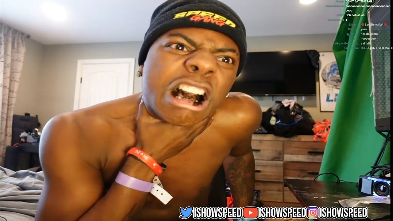 IShowspeed Almost Dies Eating Black Scorpion (CALLS 911)💀 - YouTube