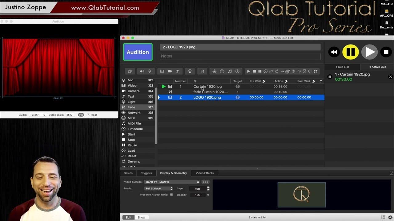 5 Video Fade Cues Qlab Tutorial (Pro Series) - YouTube