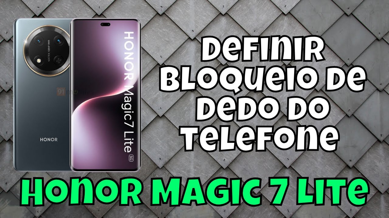 Definir bloqueio de dedo do telefone Honor Magic 7 Lite - método fácil ...