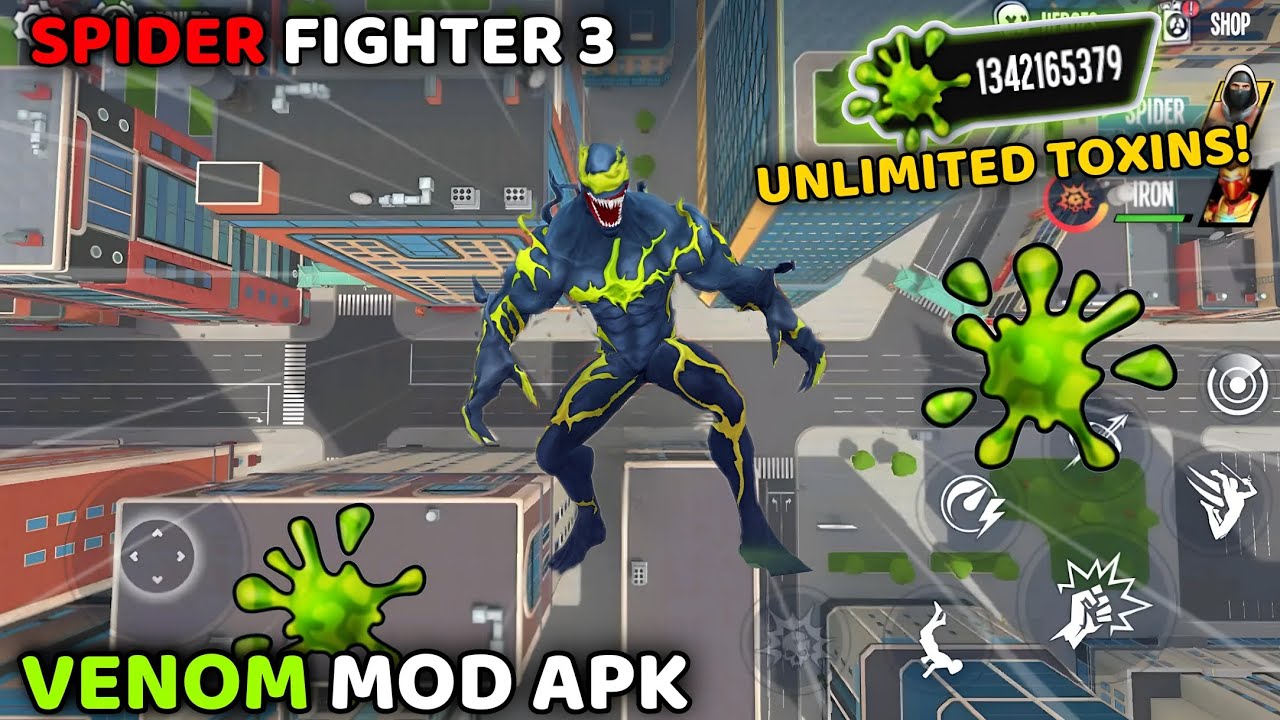 Venom Mod in Spider Fighter 3 | Spider Fighter 3 New Update Mod Apk 🦠 ...