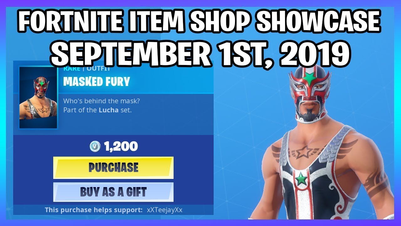 *RARE* MASKED FURY IS BACK! (Fortnite Item Shop 1st September) - YouTube