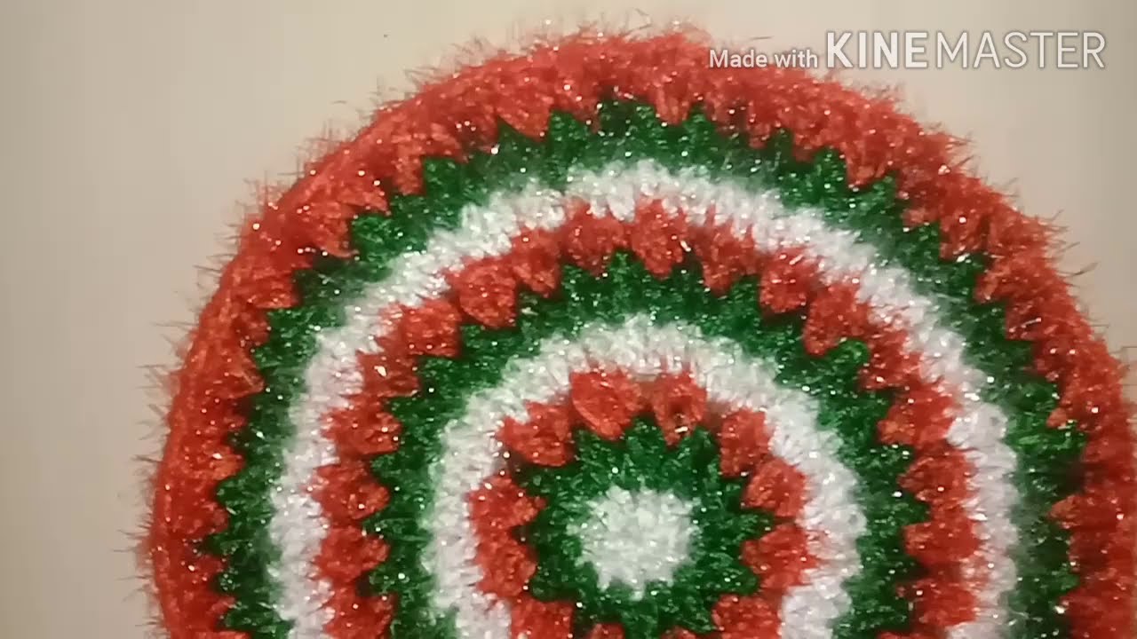 #ulan craft#ऊलनचे सुंदर तिरंगी ताटावरचे (थालपोष)(woolen beautiful ...