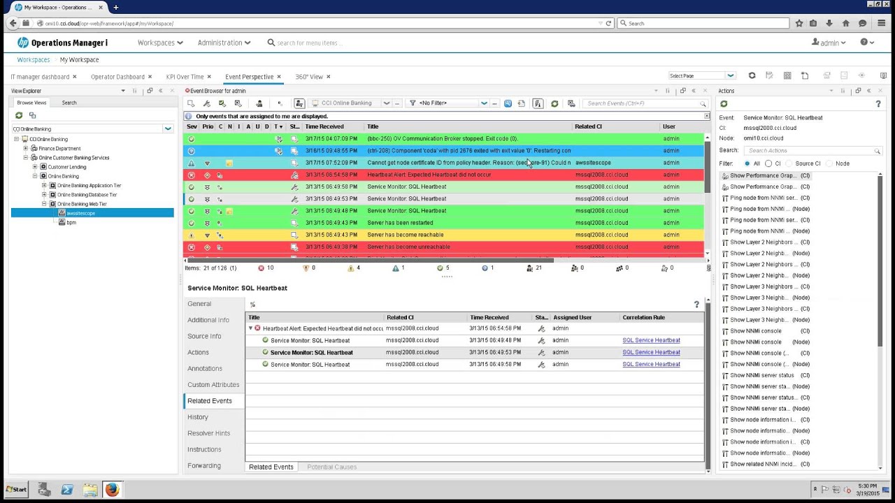 HP OMi 10 Webinar: Single Pane of Glass for Event Management with HP ...
