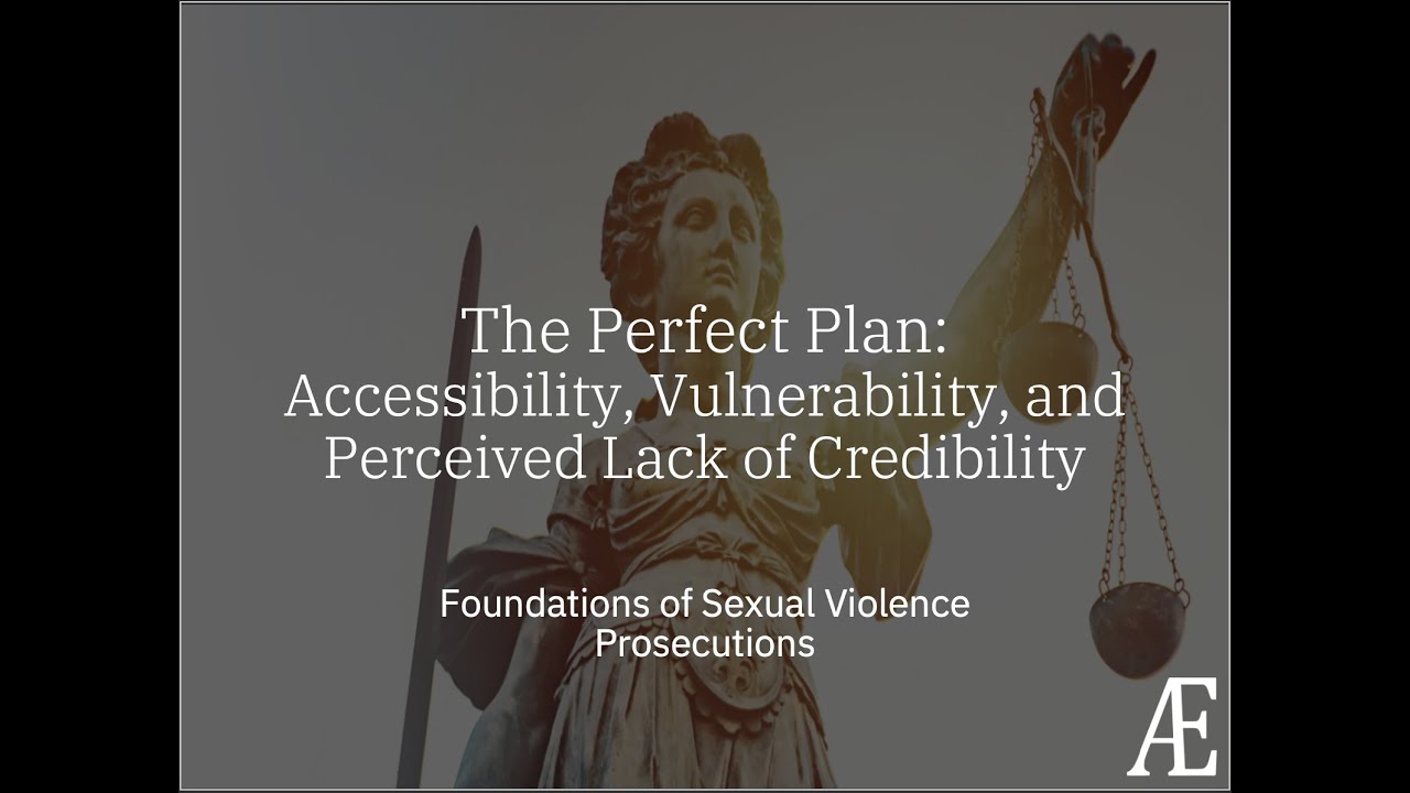 SV Prosecution Foundations: Accessibility, Vulnerability, Perceived ...