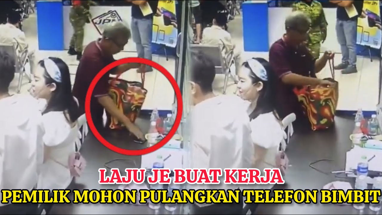 WARGA EM4S SELAMBA AMBIL TELEFON BIMBIT ATAS MEJA RAIH PERHATIAN - YouTube