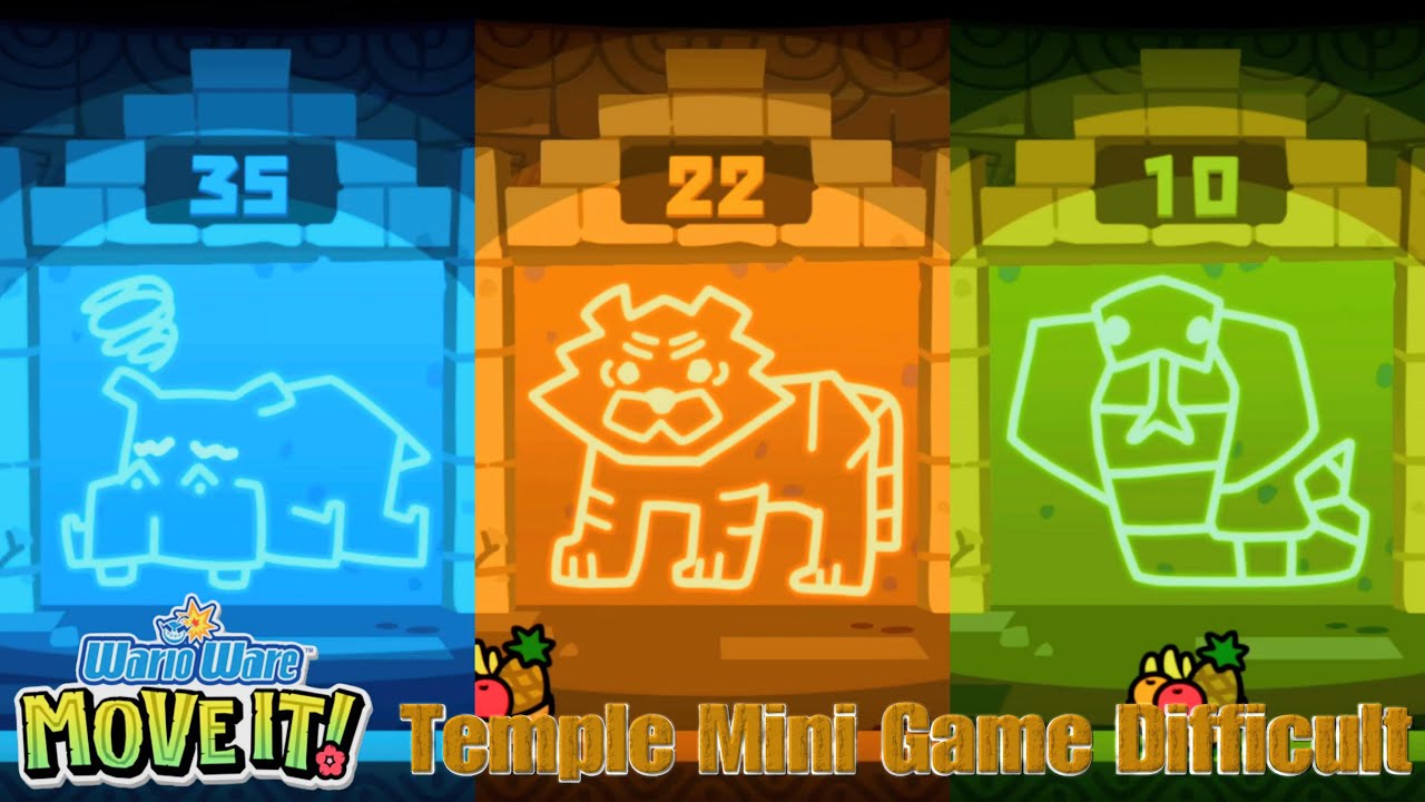 Warioware Move it! - All Microgames Temple Challenge Extra Story ...
