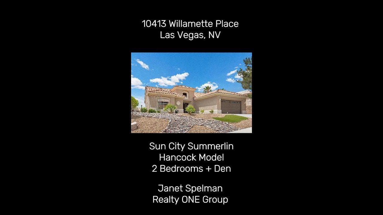 Fabulous Sun City Summerlin Hancock Model - YouTube