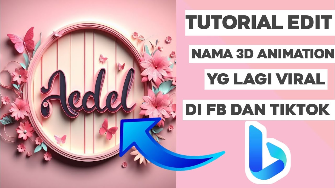 tutorial cara membuat nama 3D sendiri di Bing image creator viral di FB ...