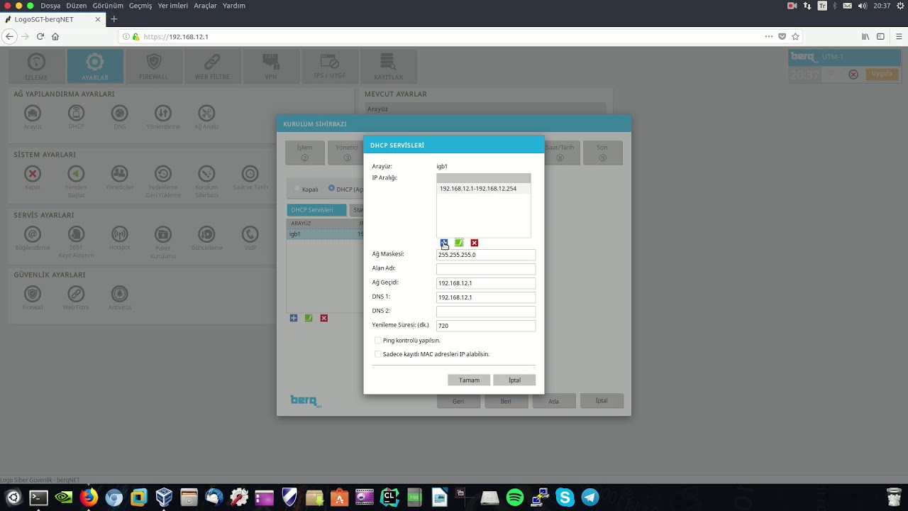Berq Firewall İlk Kurulum - YouTube