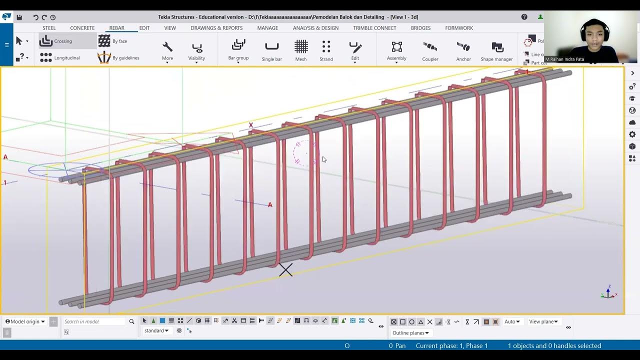 Pemodelan Balok Menggunakan Aplikasi Tekla Structures - YouTube