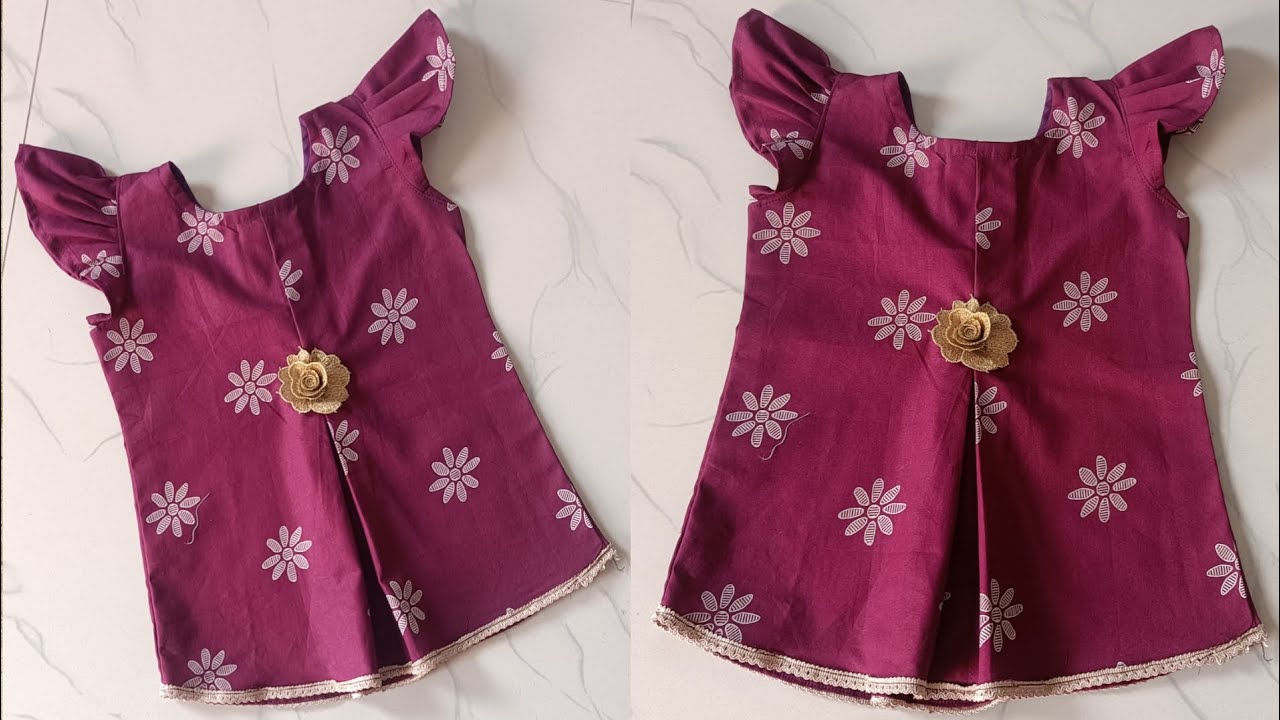 Baby Top Style Frock Cutting And Stiching///Aiza creation's - YouTube