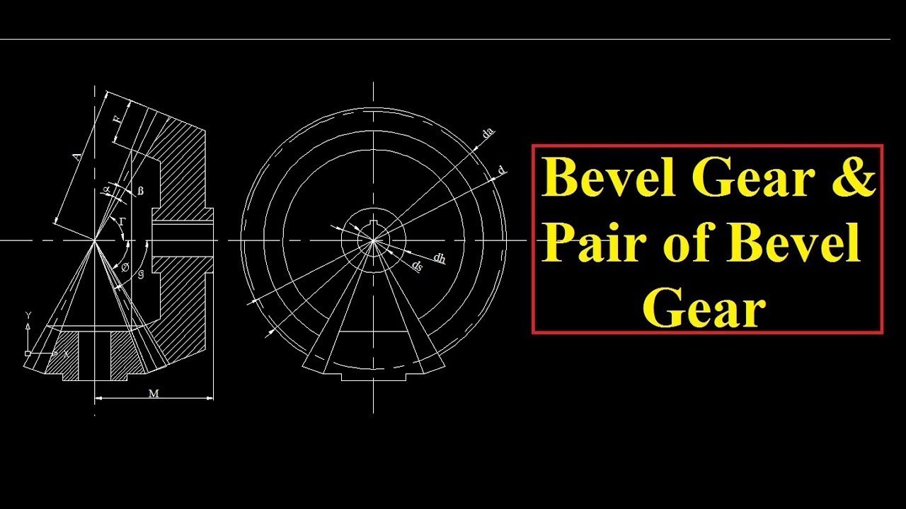 Bevel Gear & Pair of Bevel Gear شرح مفصل / Autocad - YouTube