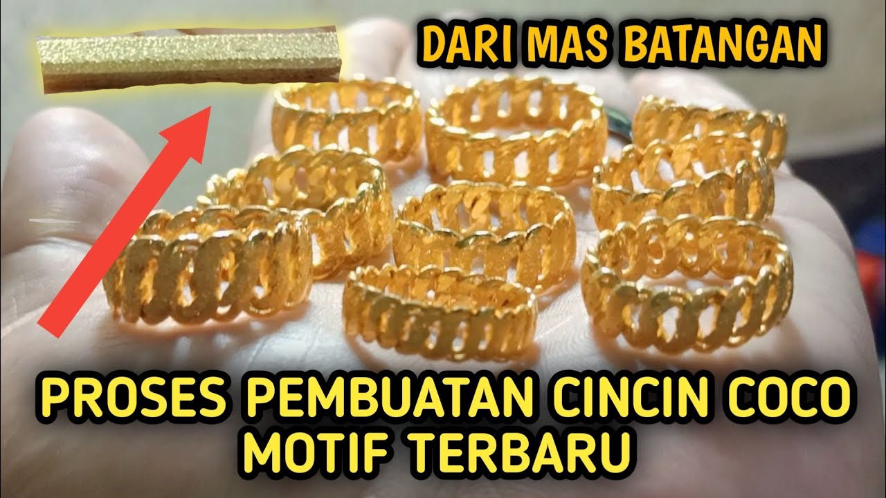 PROSES PEMBUATAN CINCIN COCO MOTIF TERBARU - YouTube