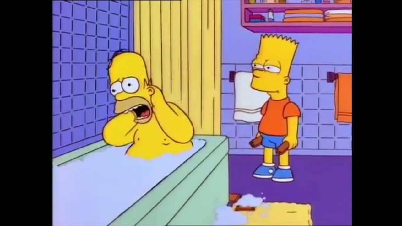 The Simpsons - Homer Hit With Chair Drowning Pool - YouTube