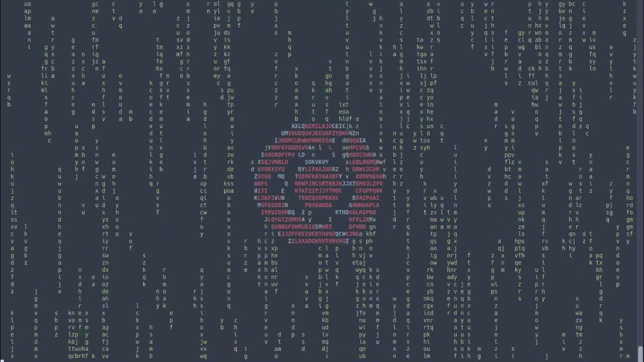 animatrix: ascii animation + matrix effect in a terminal window - YouTube