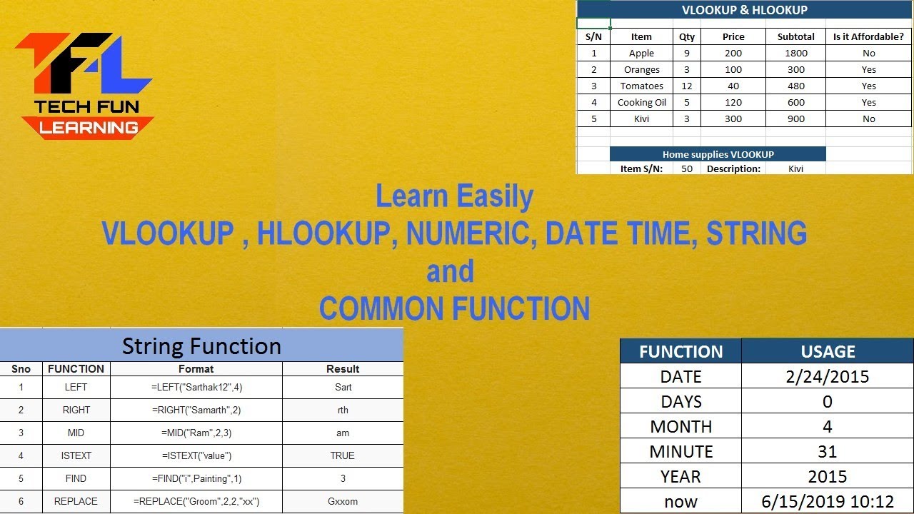 VLOOKUP AND HLOOKUP IN EXCEL String And Date Time Common Function In vlookup-and-hlookup-in-excel-string-and-date-time-common-function-in