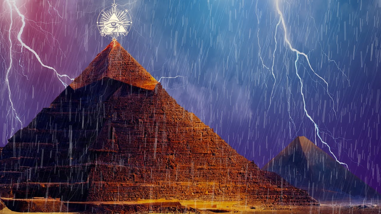 Epic Rain and Thunder on the Great Pyramid of Giza - Rain on Arid ...