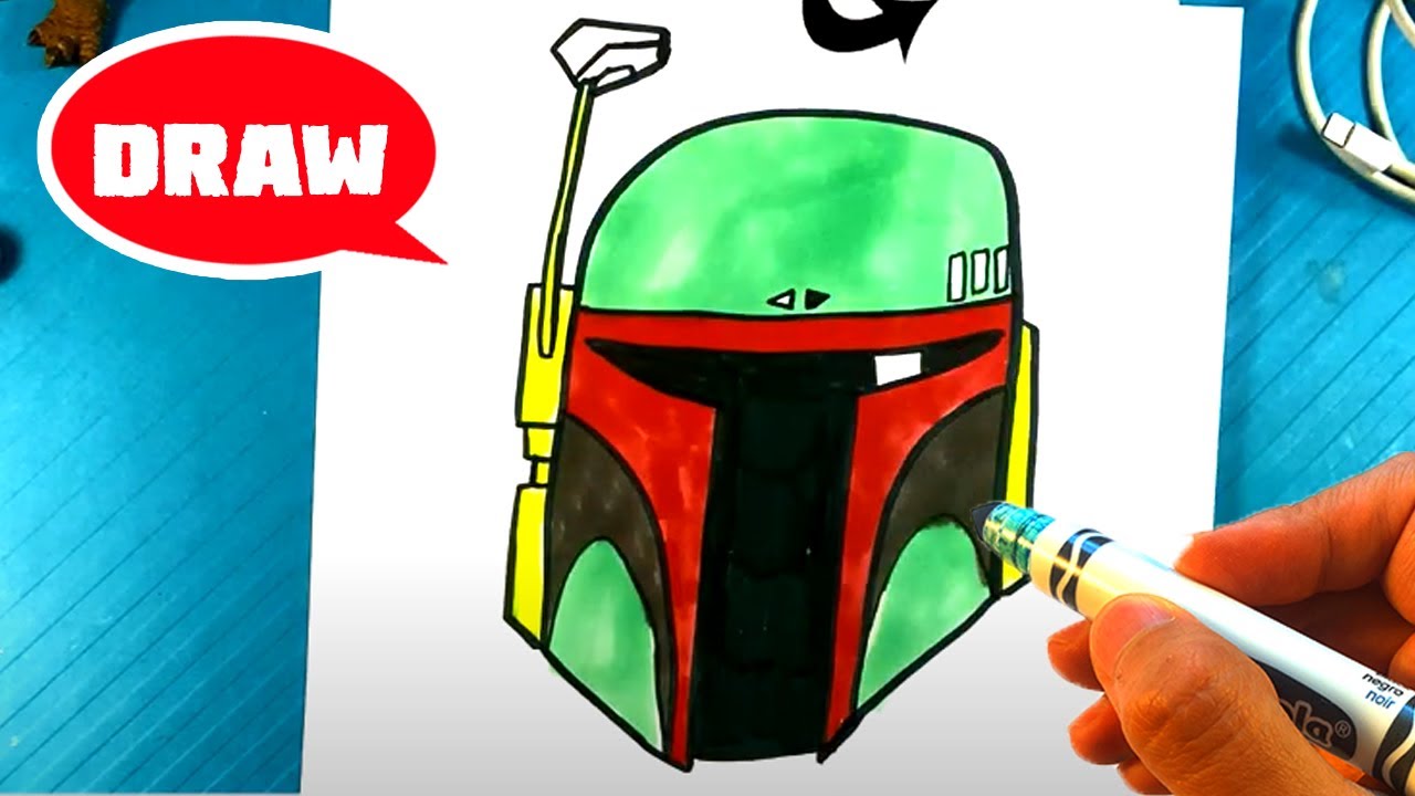 EASY How to Draw BOBA FETT - The Book of Boba Fett - YouTube