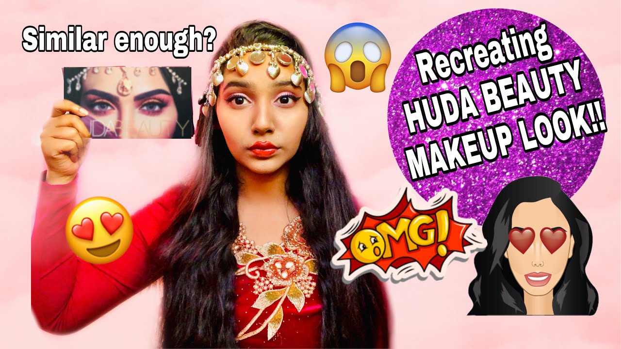 Recreating Huda beauty makeup look!!! - YouTube