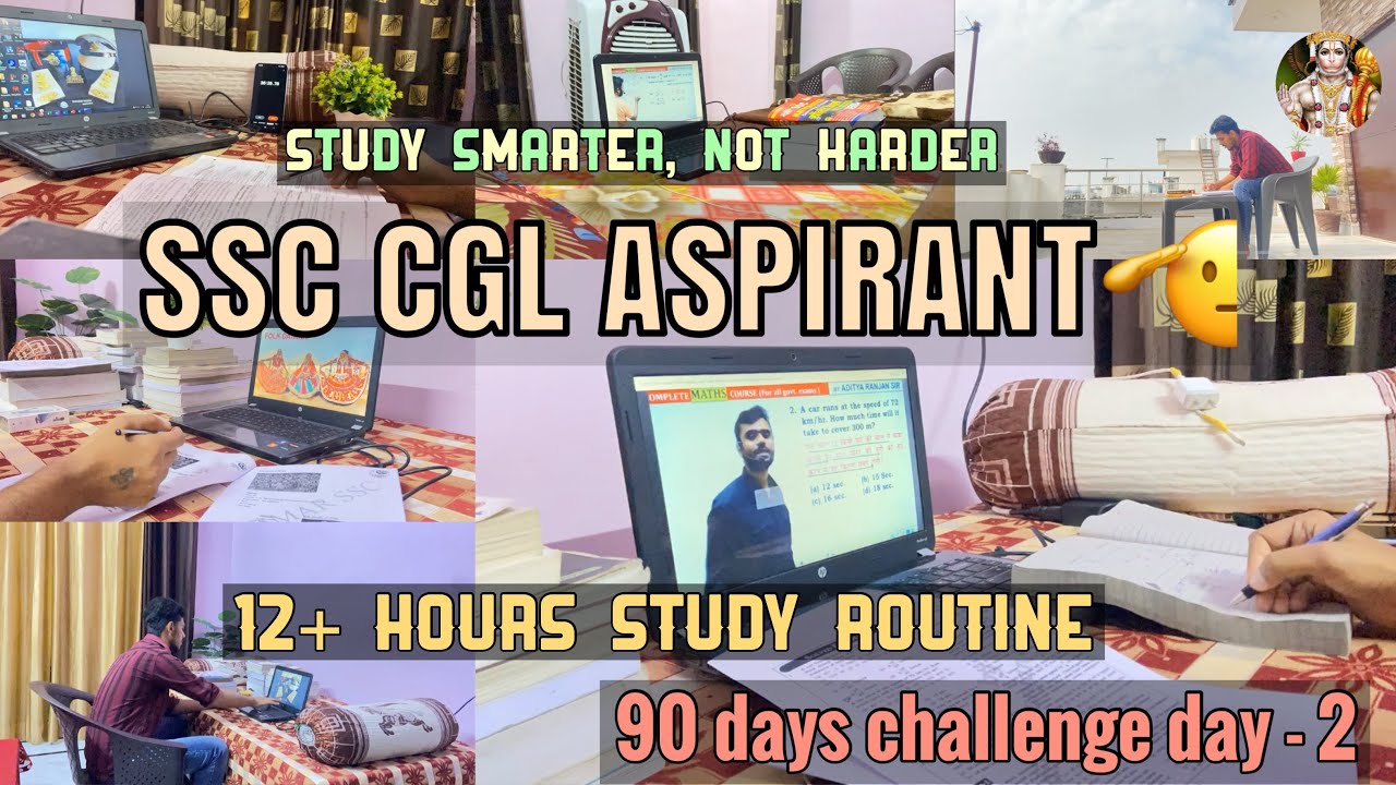 SSC CGL ASPIRANT🫡 || SSC STUDY VLOG ️ || 12+ HOURS STUDY ROUTINE😊 || # ...