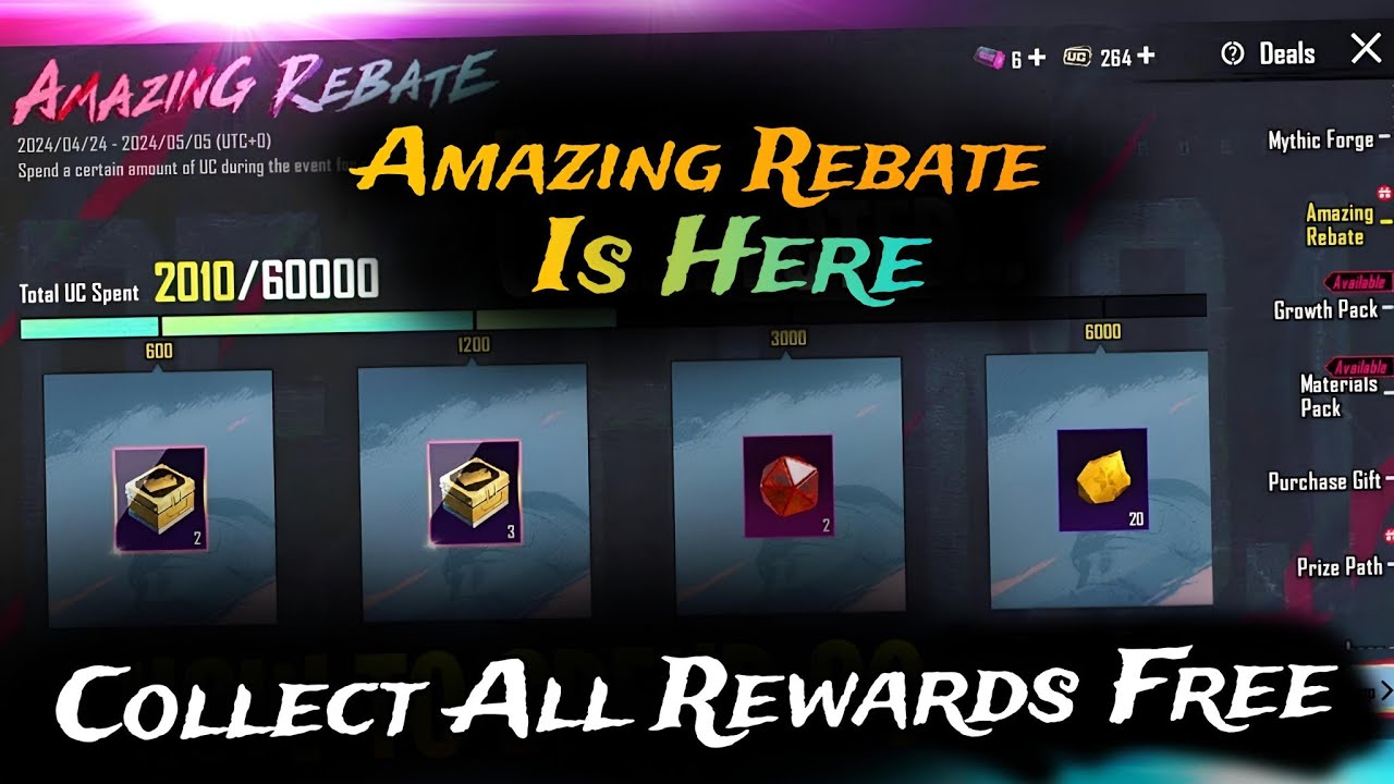 How To Spend 3000 UC In New Amazing Rebate | PUBG Amazing Rebate ...