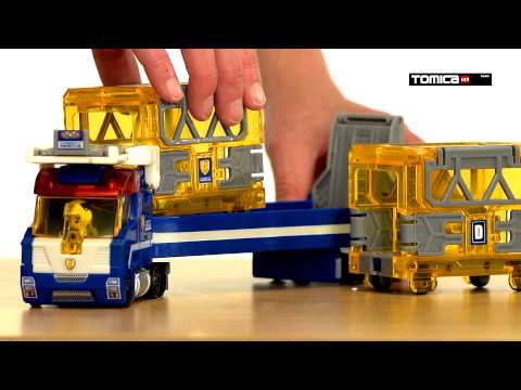 Tomica HCR Police Container Truck.mp4 - YouTube