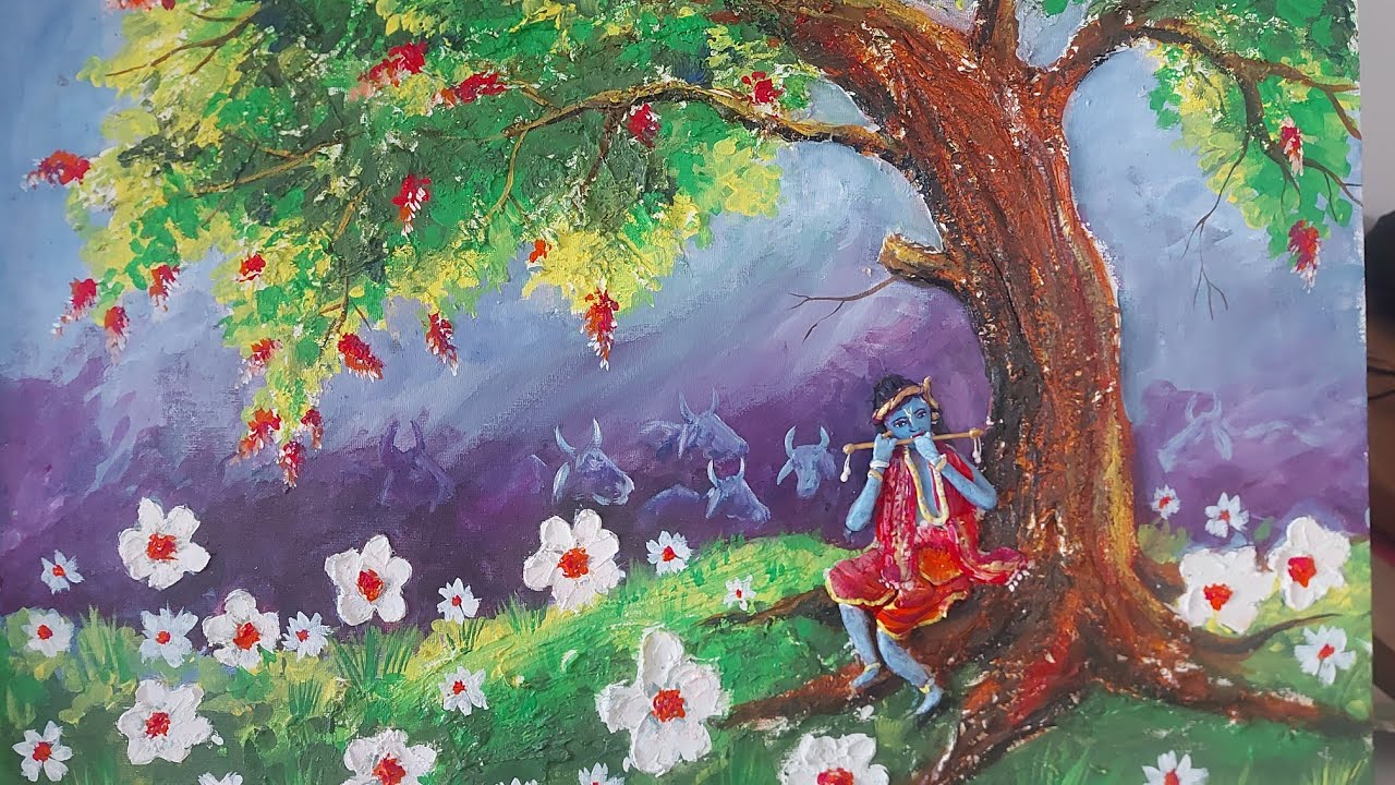 moral painting on canvas.. - YouTube