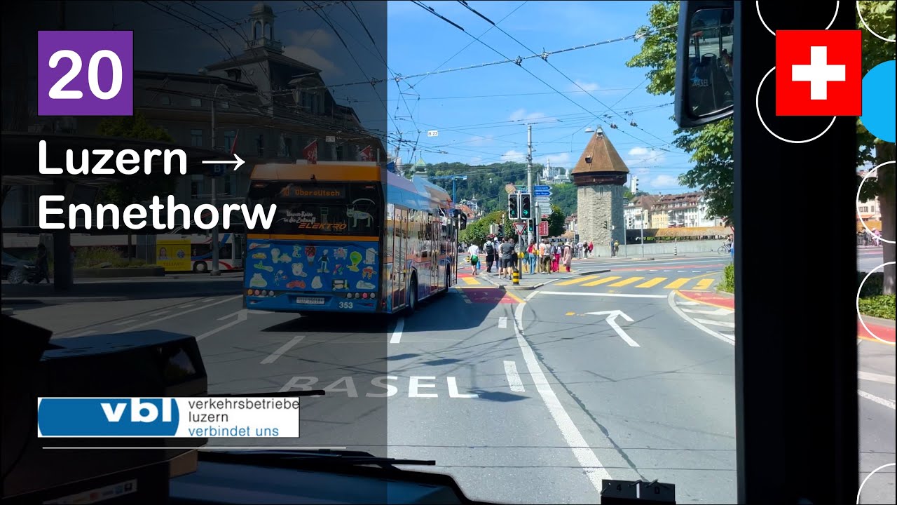 [4K] 🇨🇭 Cab Ride: VBL LUZERN BUS | 20: Luzern → Ennethorw | Solaris ...