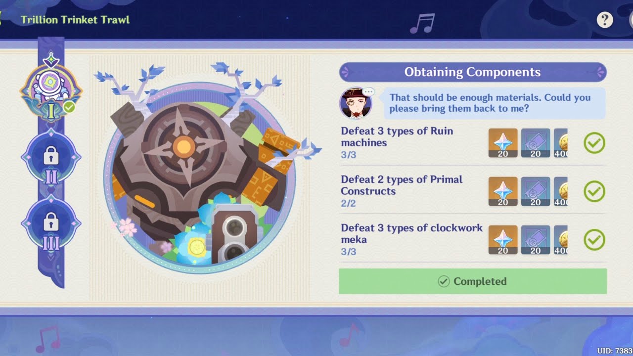 Defeat 3 types of ruin machines | Iridescent Arataki Rockin' for Life ...