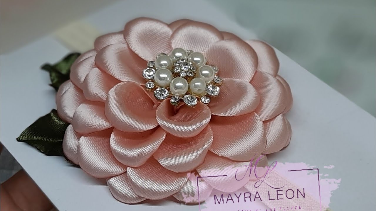 Como hacer una flor de 4 capas en color rosa bluchs #MAYRALEON |como ...