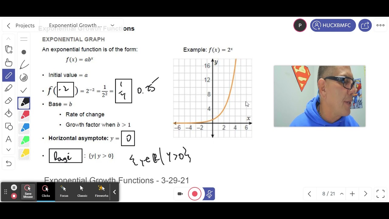 Exponential Growth Functions - 3-29-21 - YouTube